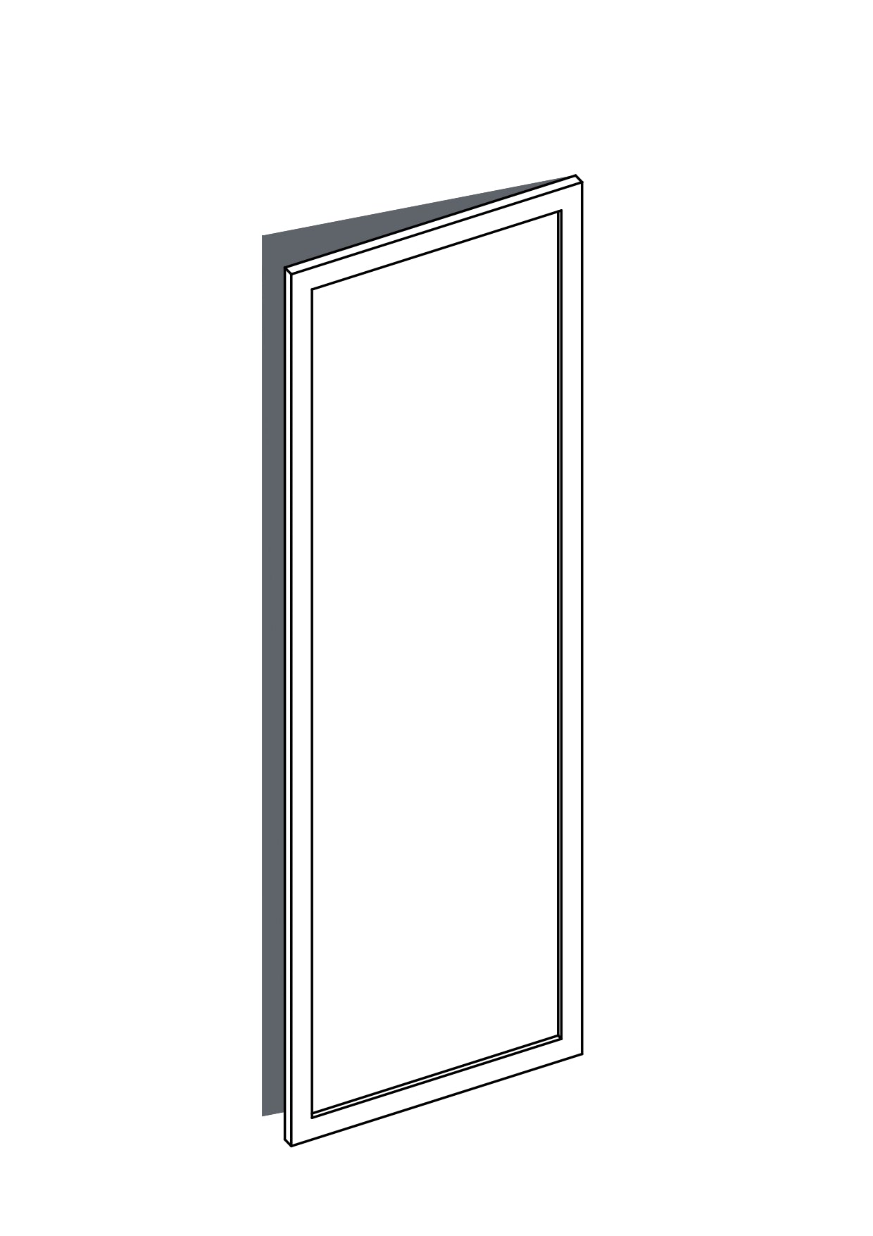 60x192 French Shaker Door - Painted | Custom IKEA BESTA Doors ...