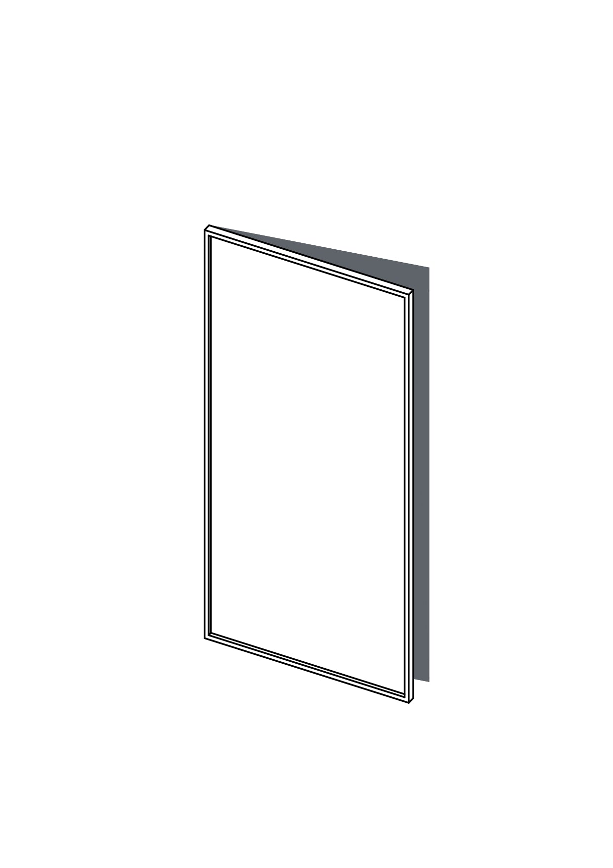 60x128 Slim Shaker Door - Unpainted | Custom IKEA BESTA Doors ...